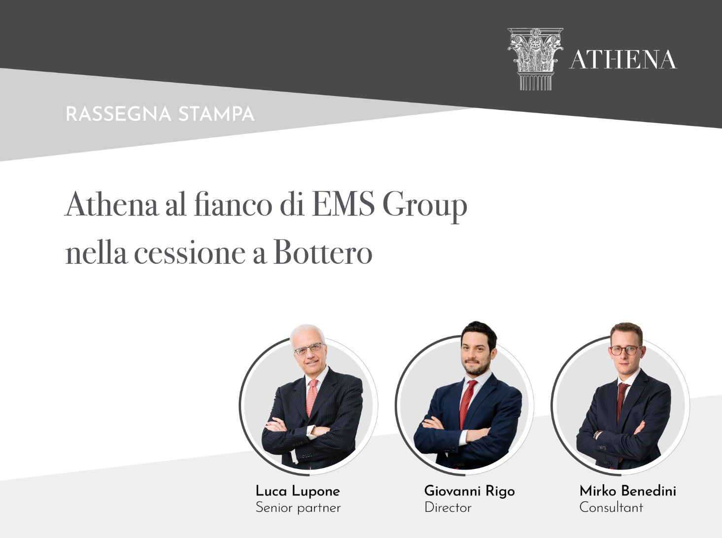 ATHENA Assists EMS Group in Sale to Bottero SpA | Athena associati